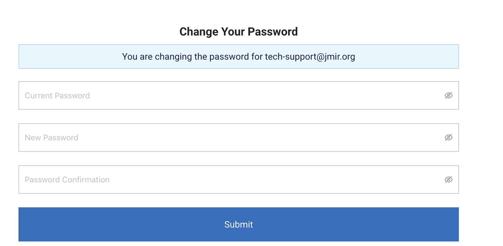 How to Change Your Password in OJS – JMIR Publications